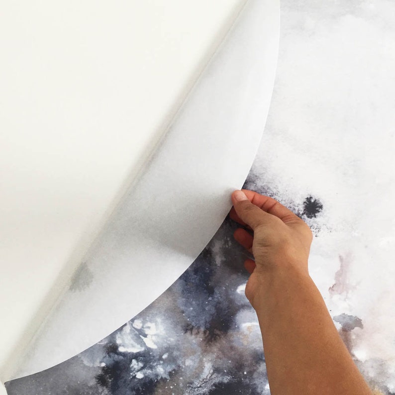 Moon Wall Sticker, Blooming Sky | Removable Floral Moon Decal Easy Peel ...