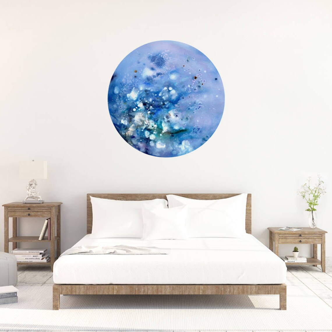 Super Blue | Blue Moon Wall Decal Celestial Art Baby Boy Bedroom Decor ...