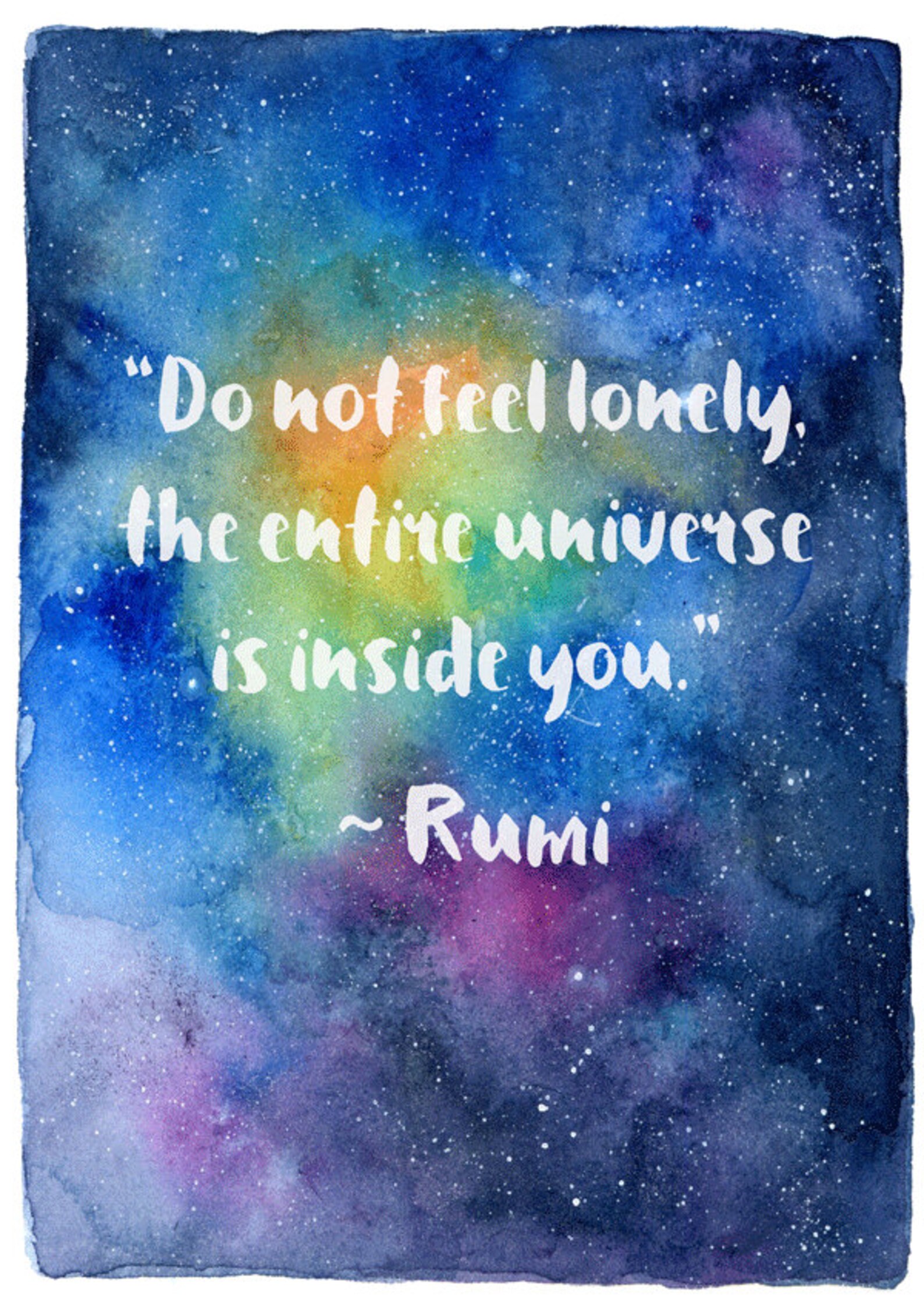 Rumi Quote Print. Universe Art Quote. Art Space Decor. Inspirational ...