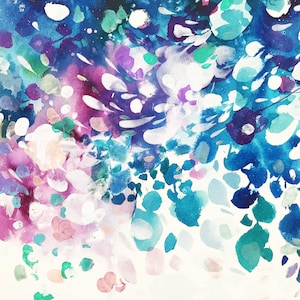 Big Blue, Art Print | Ocean Inspired Painting Large Blue Wall Art ...