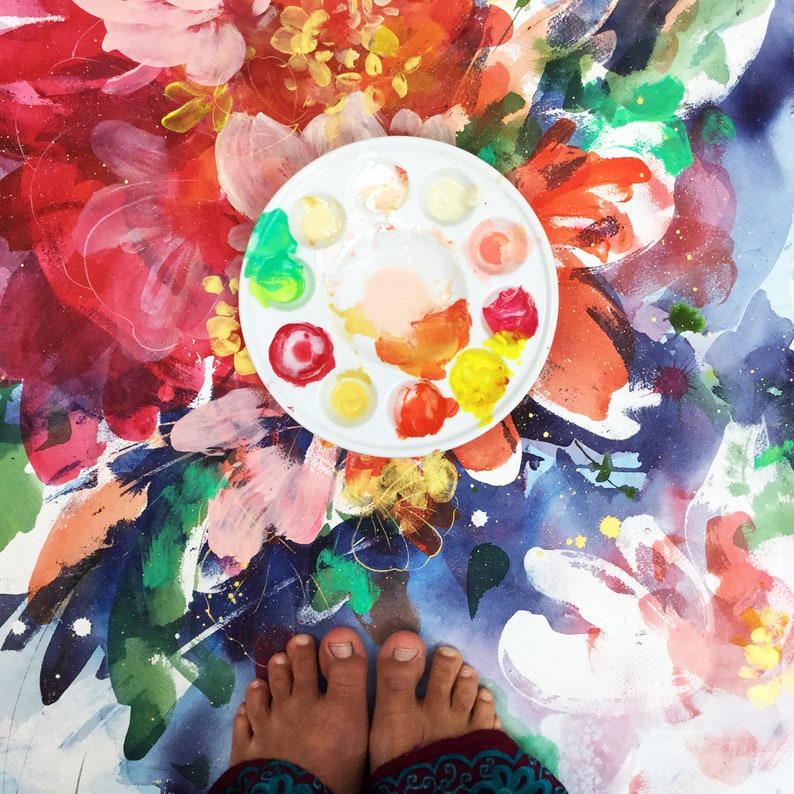 Cosmic Hug Art Print Large Wall Art Modern Floral | Etsy UK