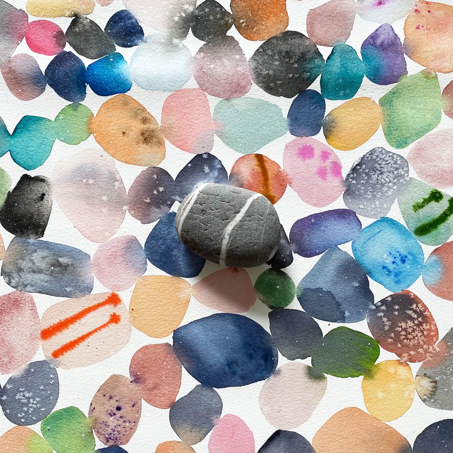 Pebble Beach Art | Yoga Natural Decor Zen Art Pebble Painting ...