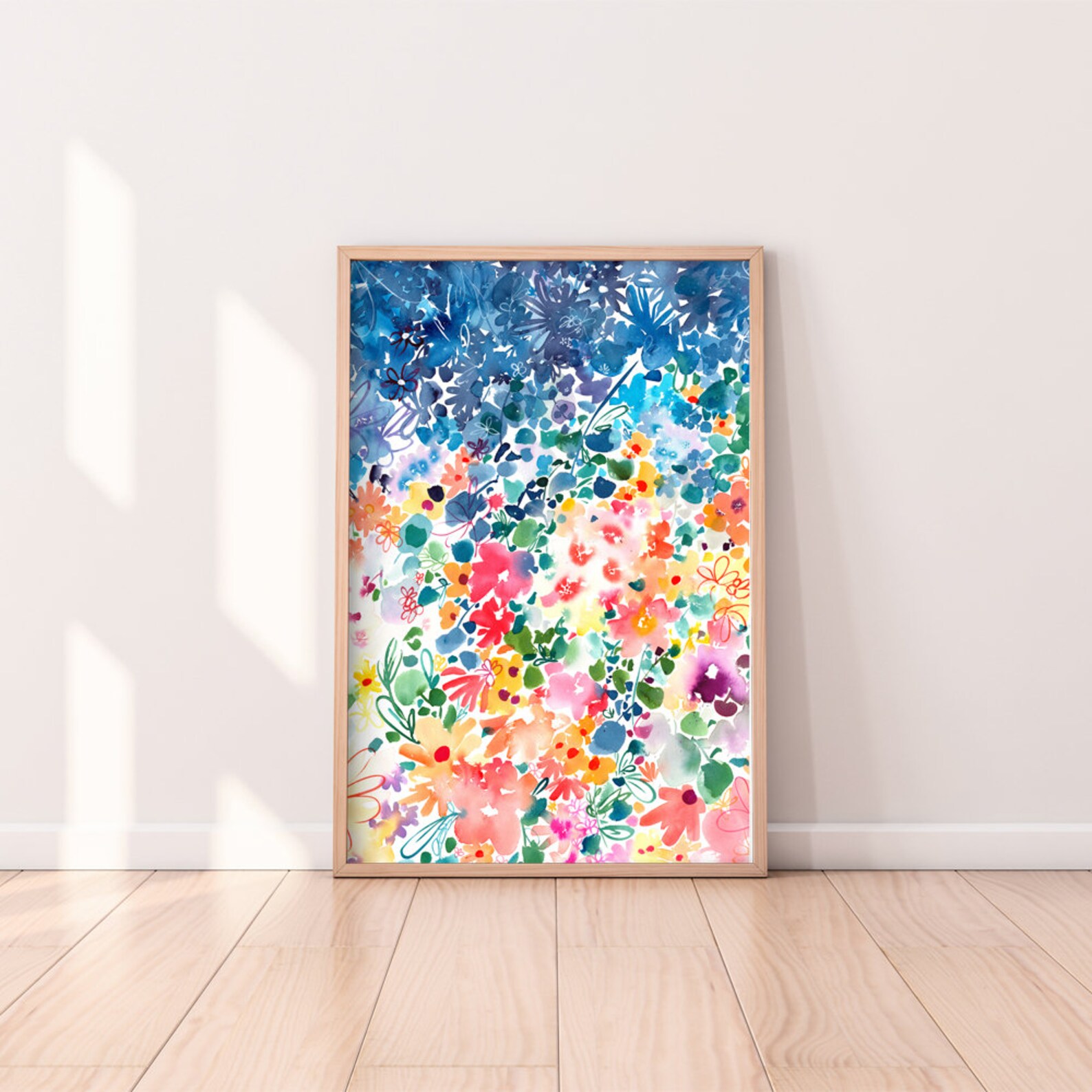 Floral Stardust Art Print Celestial Landscape of Flowers - Etsy