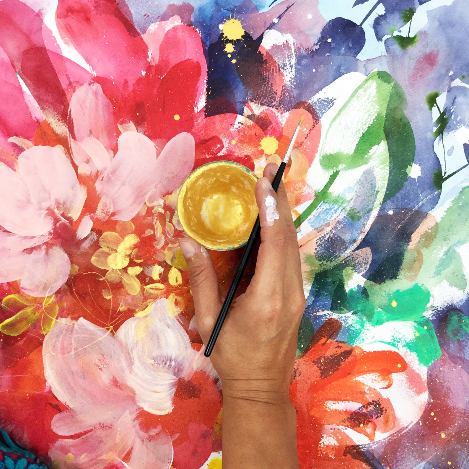 Cosmic Hug Art Print Large Wall Art Modern Floral | Etsy UK