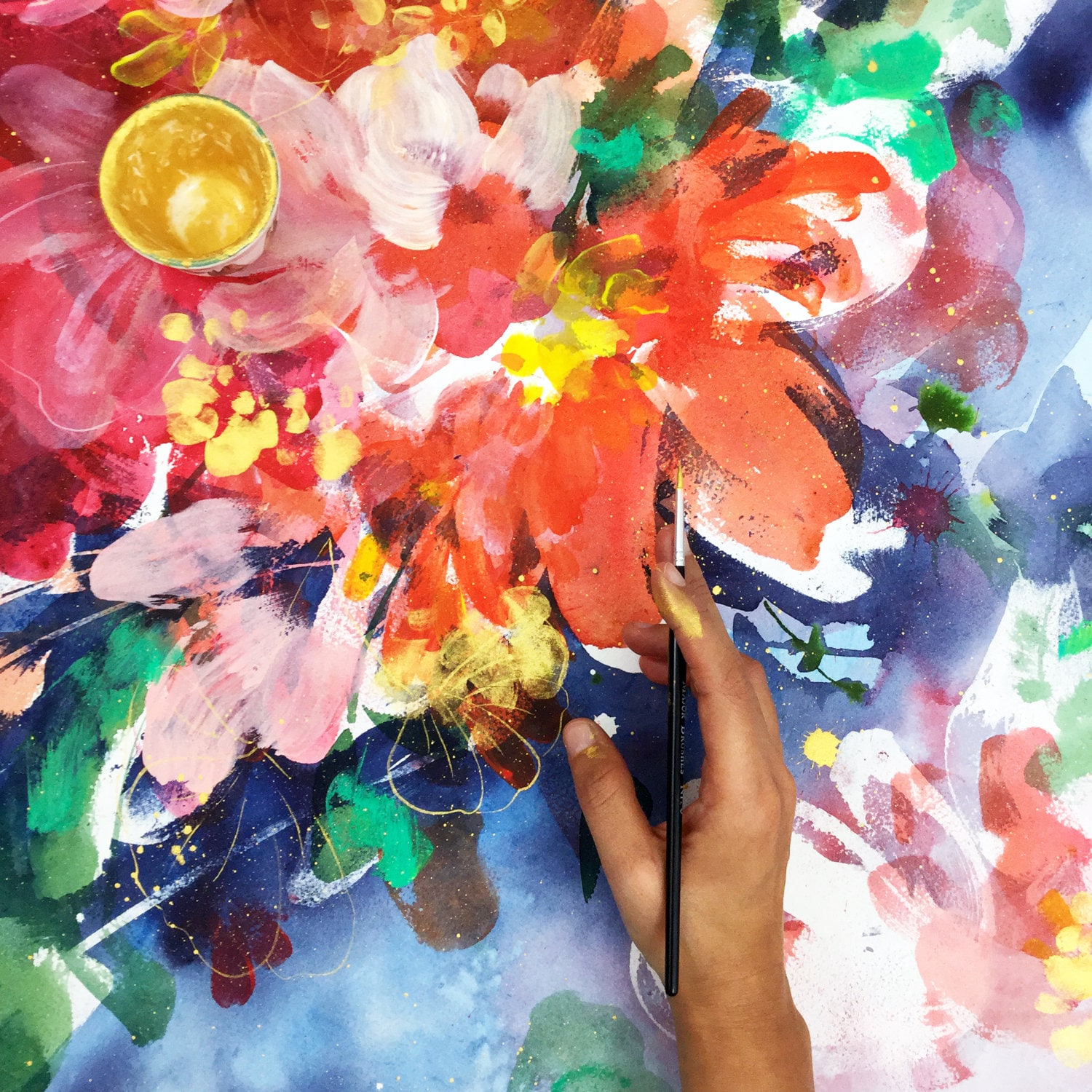 Cosmic Hug Art Print Large Wall Art Modern Floral - Etsy UK