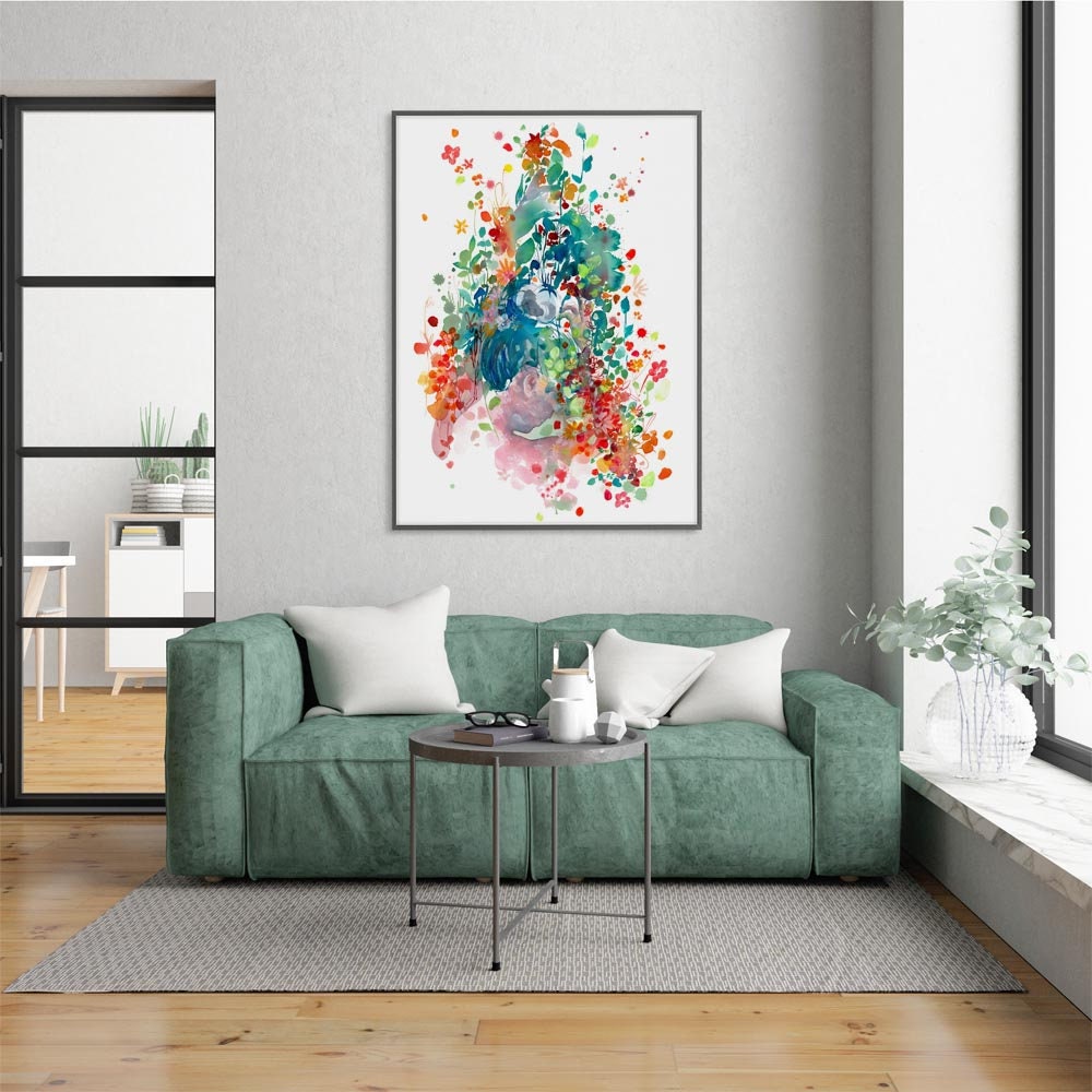 Plant Lady Botanical Woman Art Print Flowers Watercolor - Etsy UK