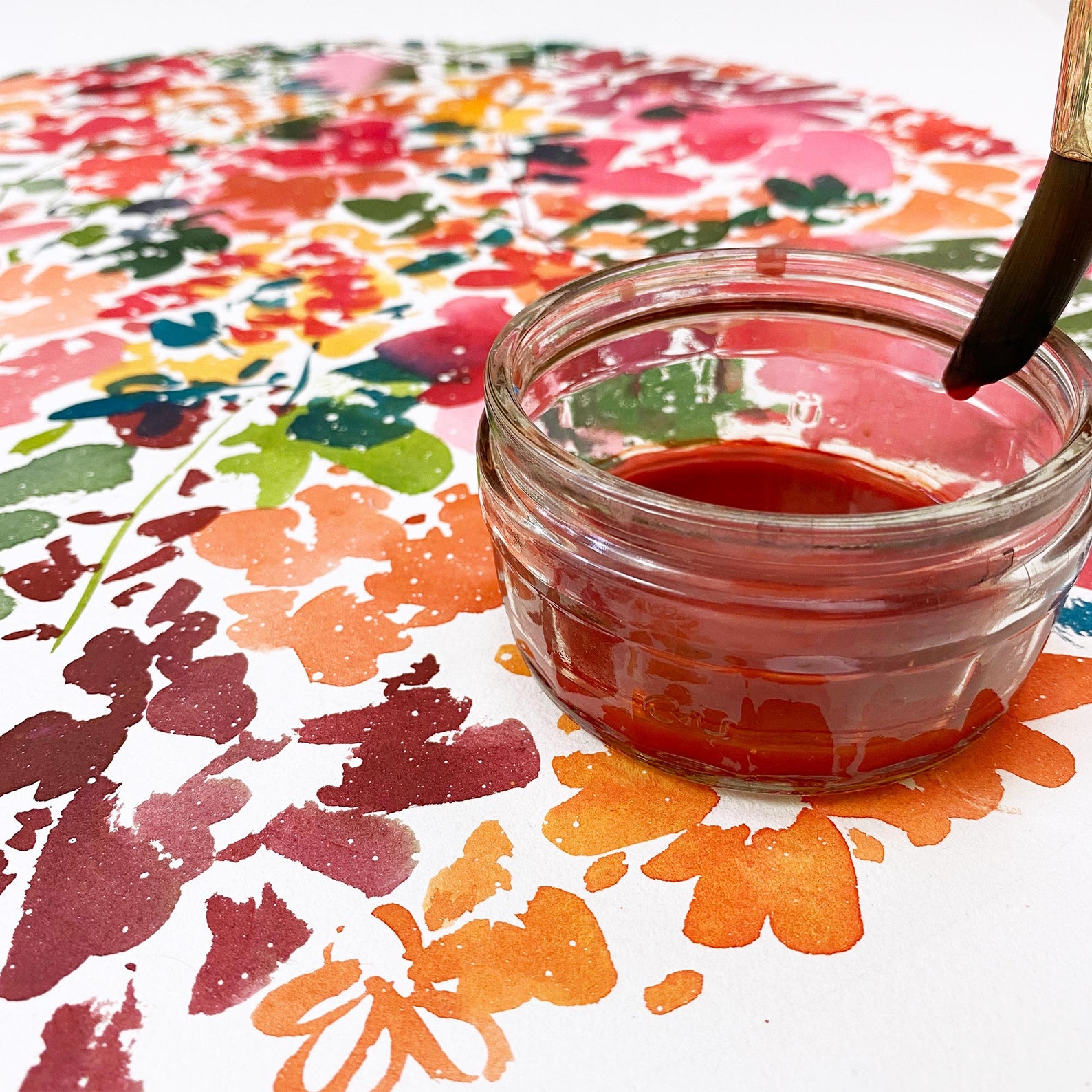 Spring Moon Art Print March Full Moon Art Circle Pink - Etsy