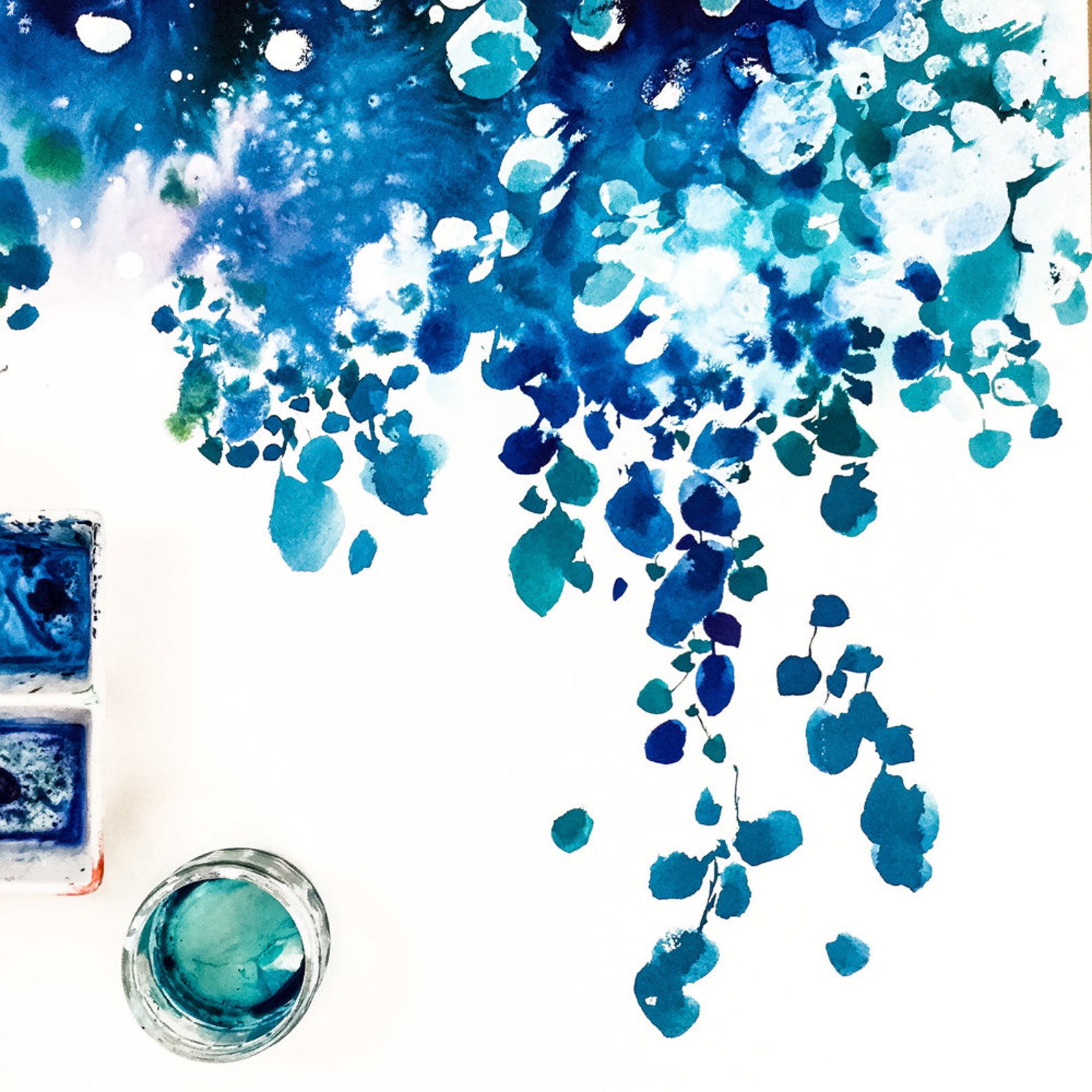 Big Blue, Art Print | Ocean Inspired Painting Large Blue Wall Art ...