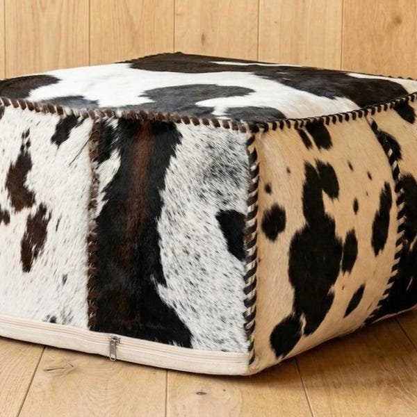 Cowhide Ottoman - Etsy