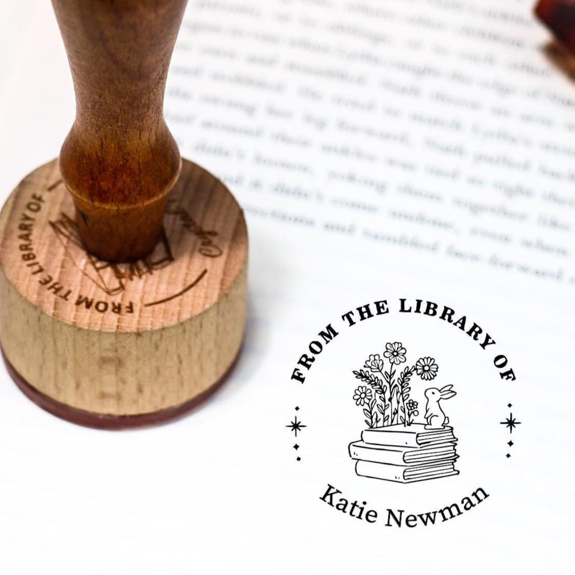 Personalised From the Library of Stamp| Self Inking Stamp | Custom ...