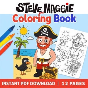 Steve and Maggie Coloring Book – Instant PDF Download - Etsy