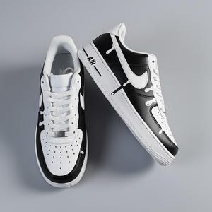 Custom Hand Painted Air Force 1 Sneakers, Drip Design Game Day Shoes - Etsy