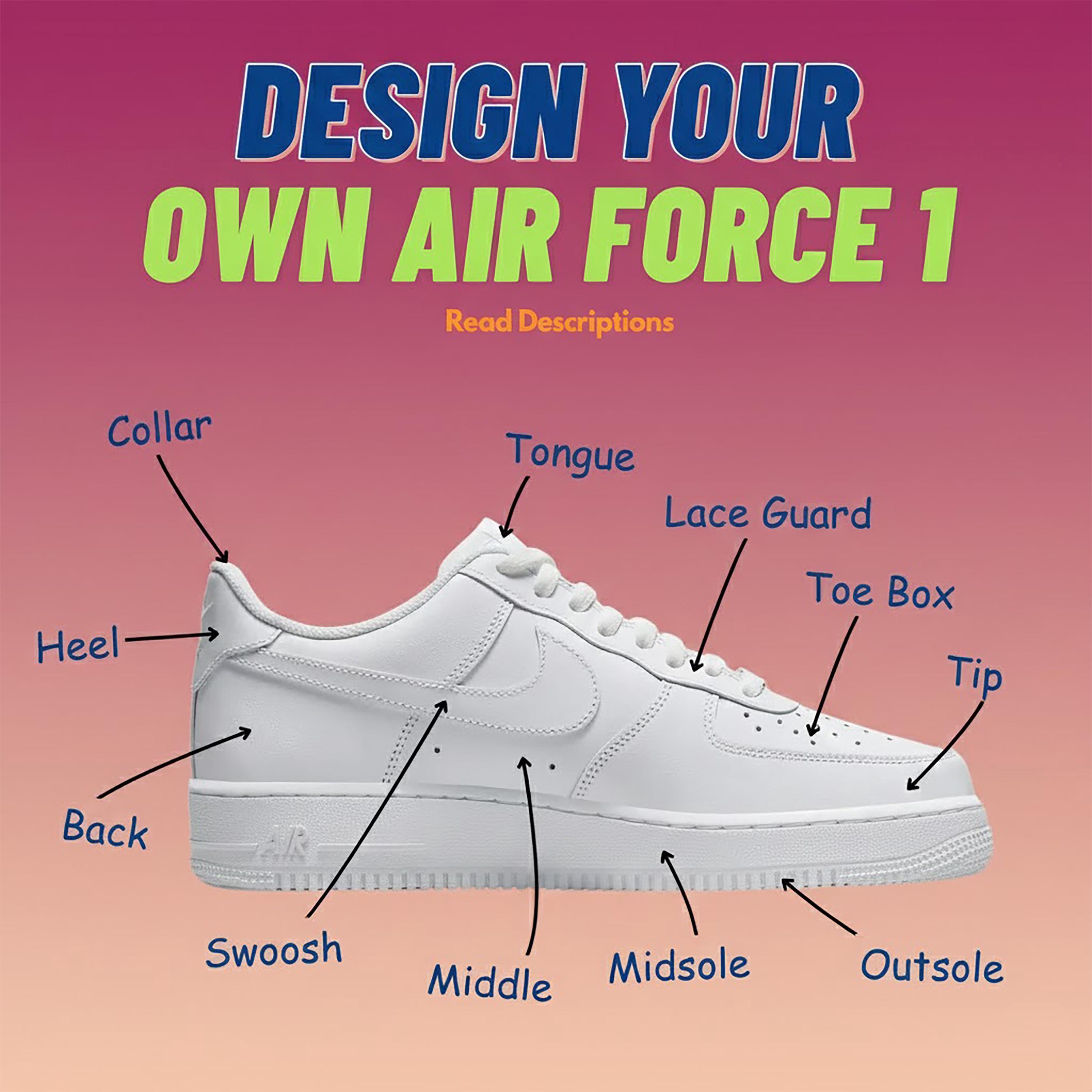 Custom-painted Air Force 1 Drip Shoes: Personalized Af1s With Custom ...