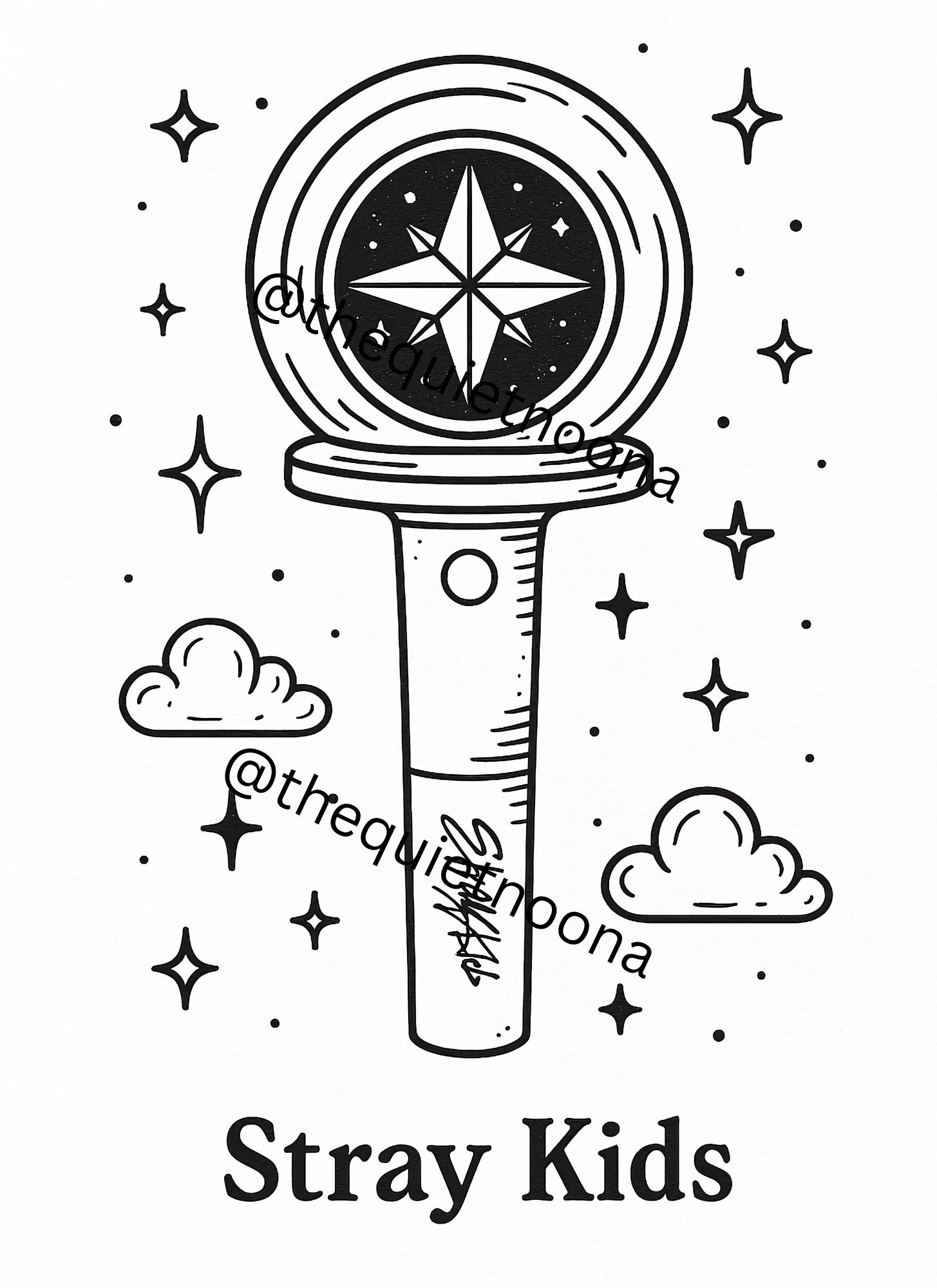 Stray Kids Lightstick SVG: SKZ Fan Art for Cricut, Stickers (digital ...