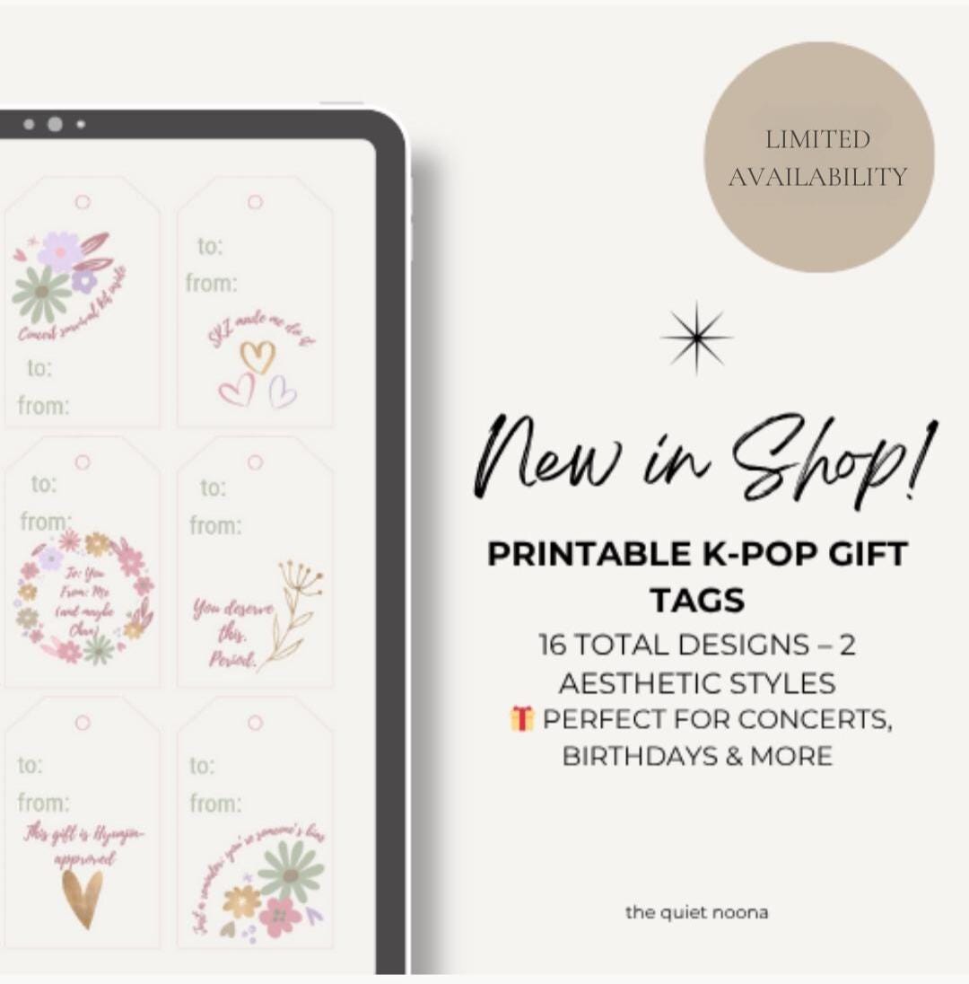 Printable K-pop Gift Tags | Stray Kids-inspired Tags for Birthdays ...