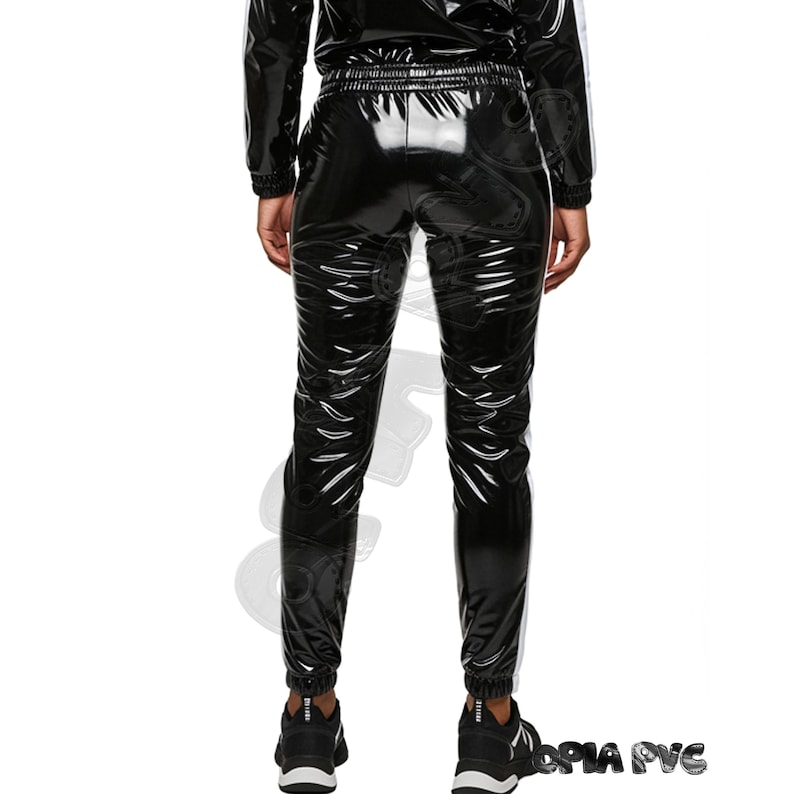 Men's Shiny Black Pvc Track Suit | WET Look Glossy Vinyl Jacket ...