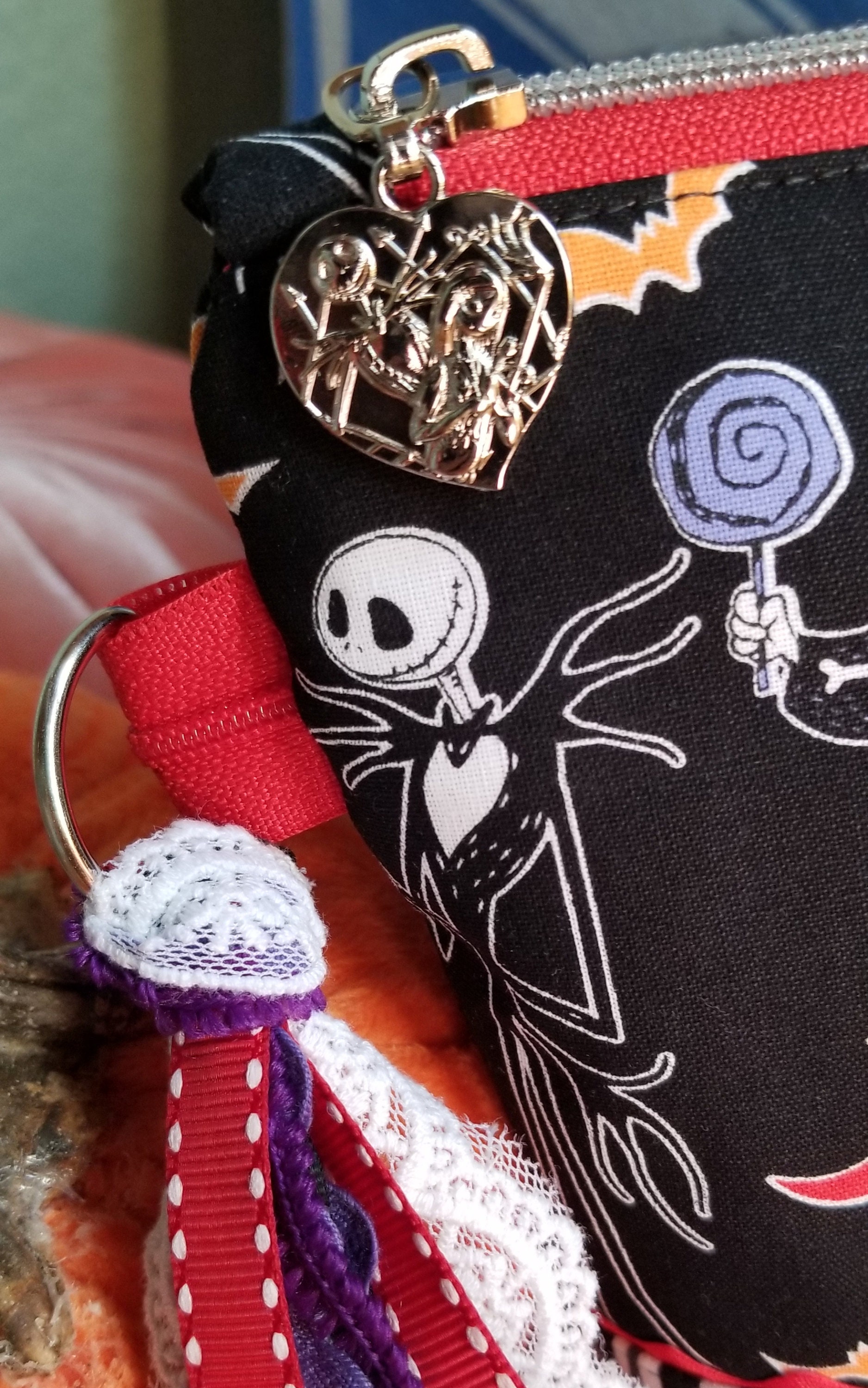 NMBC Zippered Pouch/jack and Sally Zippered Pouch/backpack Pouch ...