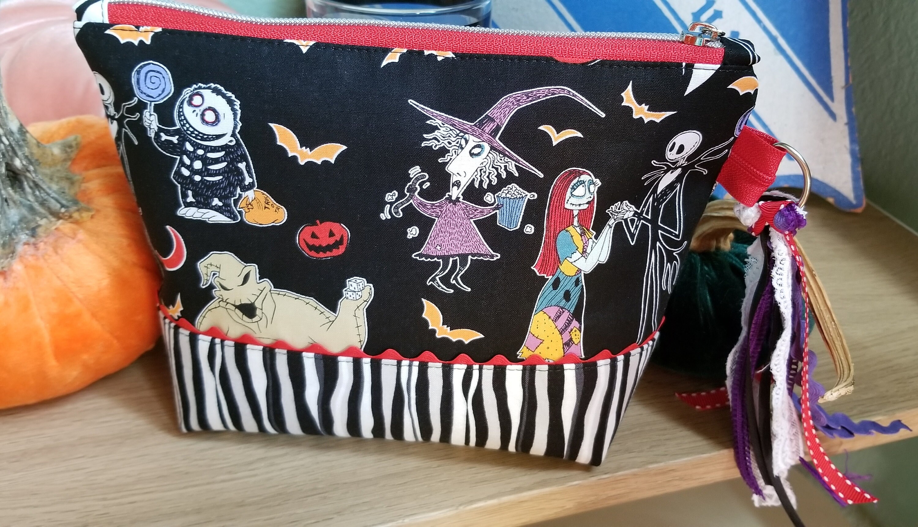 NMBC Zippered Pouch/jack and Sally Zippered Pouch/backpack Pouch ...