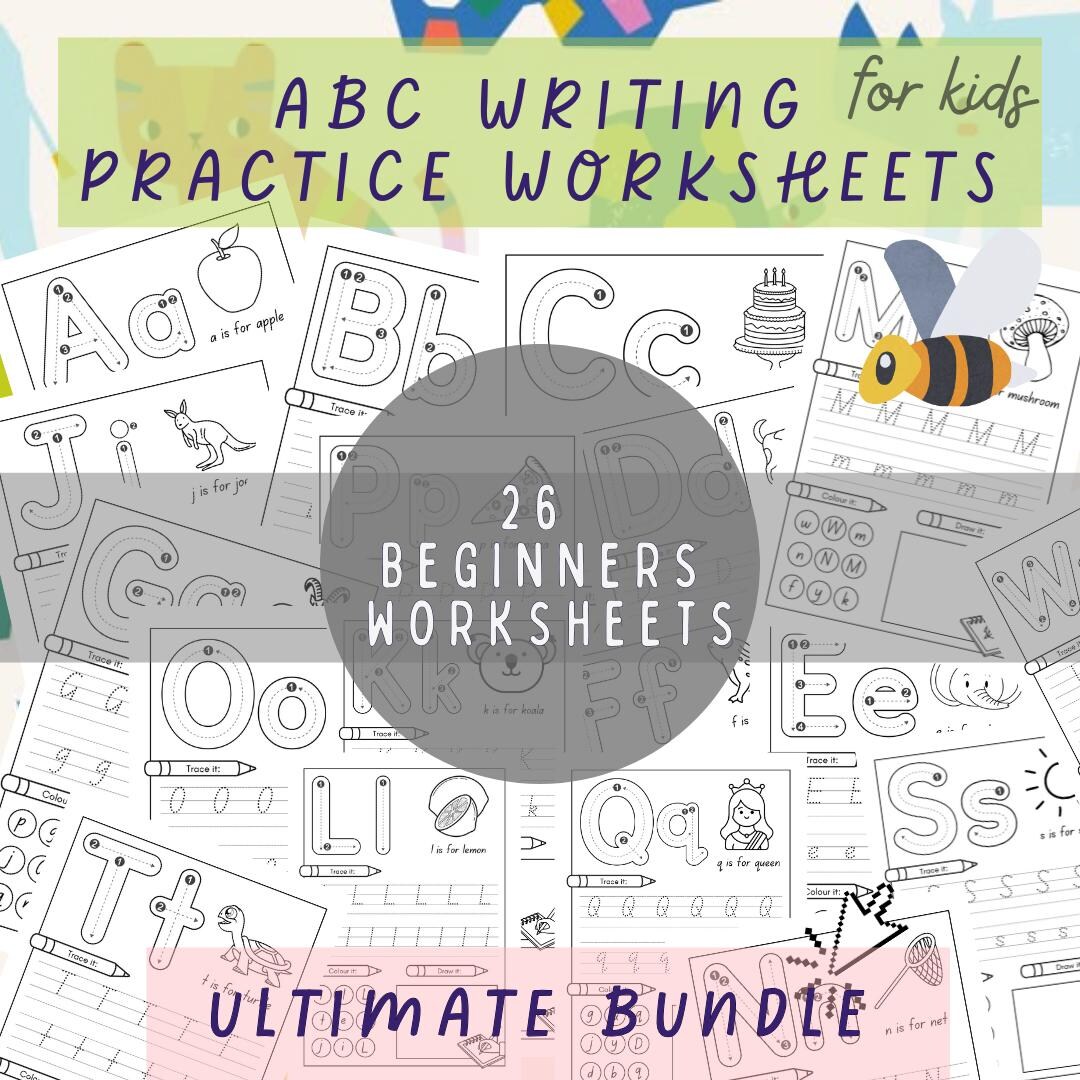 ABC Tracing Printables Toddler Letter Practice for Prek Nursery ...