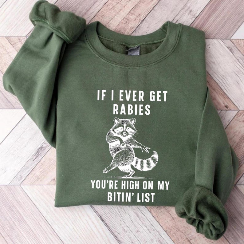 If I Ever Get Rabies You’re High on My Bitin’ List Sweatshirt, Funny ...