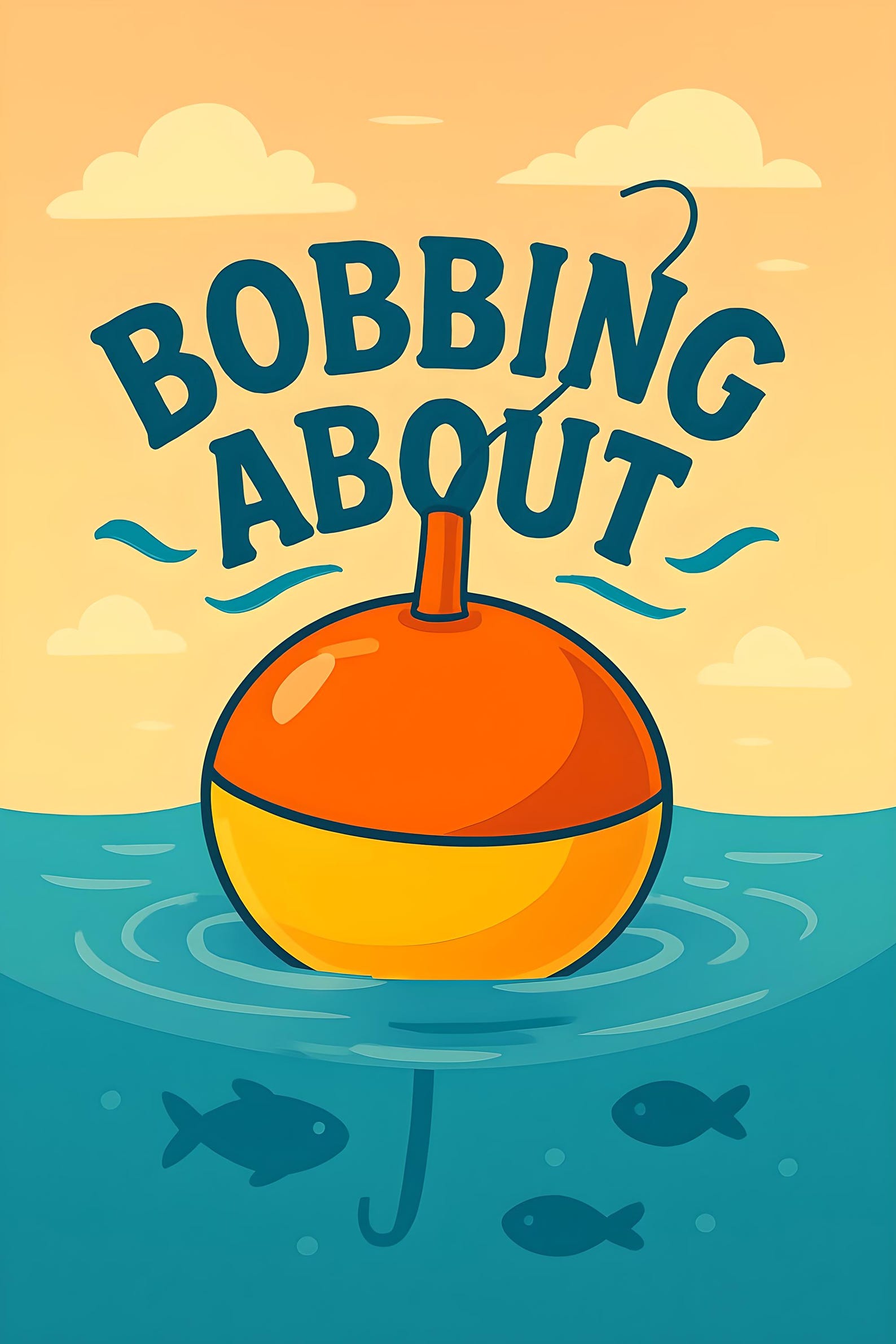 Bobbing About - Fishing Float Digital Print - Whimsical Nautical Wall ...