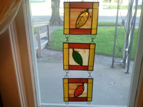 Items Similar To Leaf Trio Panels On Etsy