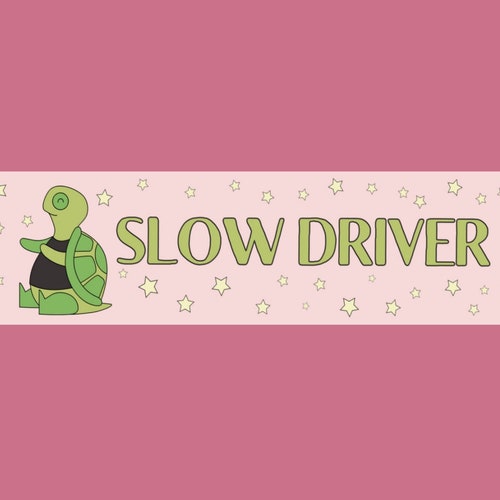 Funny Bumper Sticker: Slow Driver Star Sticker for Cars - Etsy