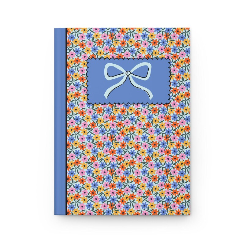 Sweet Cottagecore Notebook With Cute Doodle Bow, Hardcover Lined ...