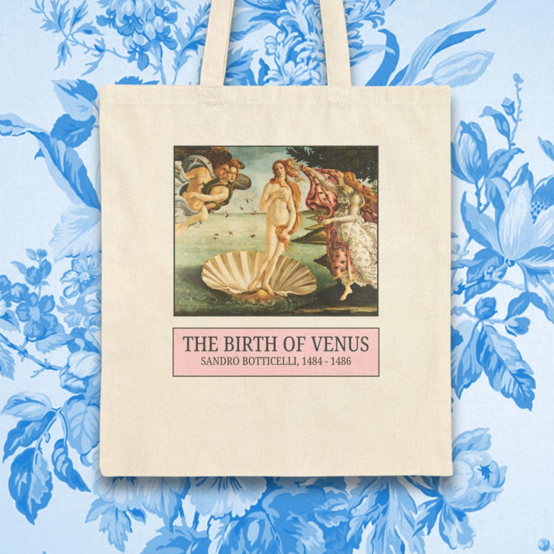 The Birth of Venus by Sandro Botticelli, 15th Century Art History Tote ...