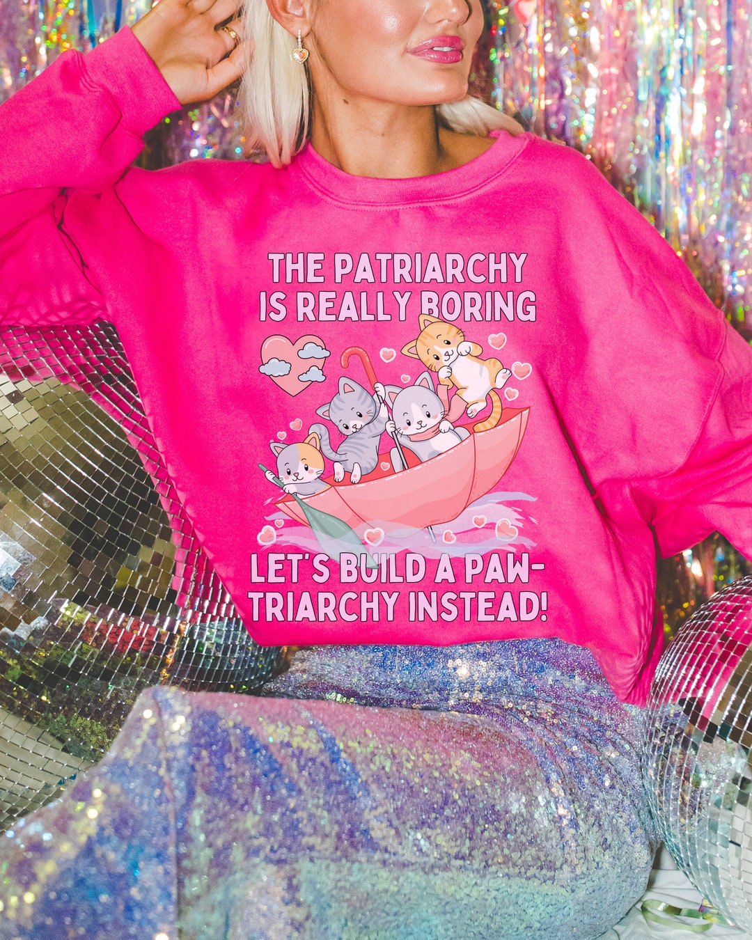 Funny Cat Lover Sweatshirt, Cat Mom Who Loves to Vote: Cute Feminist ...