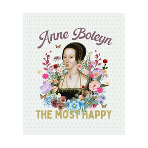 Floral Anne Boleyn Poster, History Lover or History Teacher Classroom ...