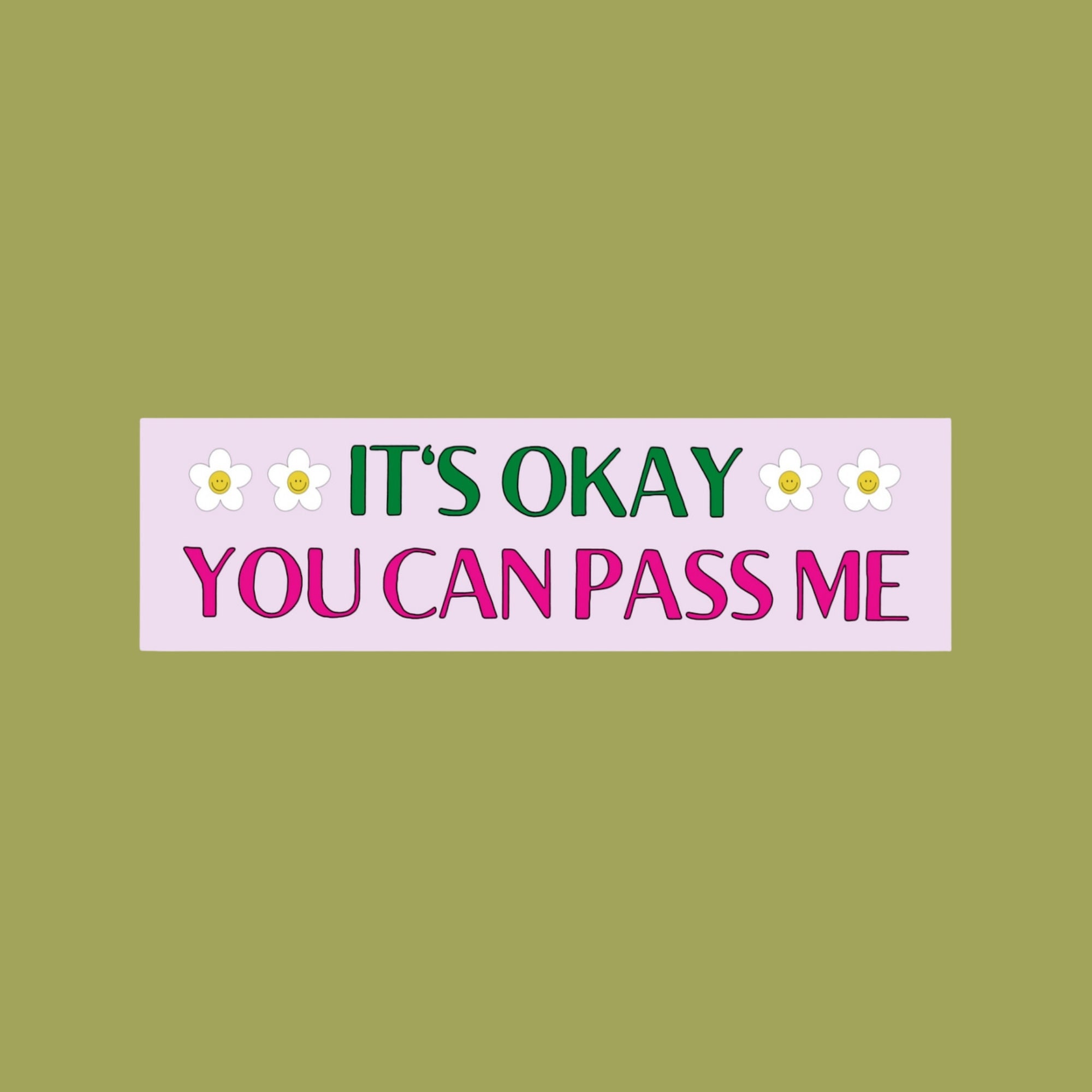 Funny Bumper Sticker: You Can Pass Me Retro Sticker for - Etsy