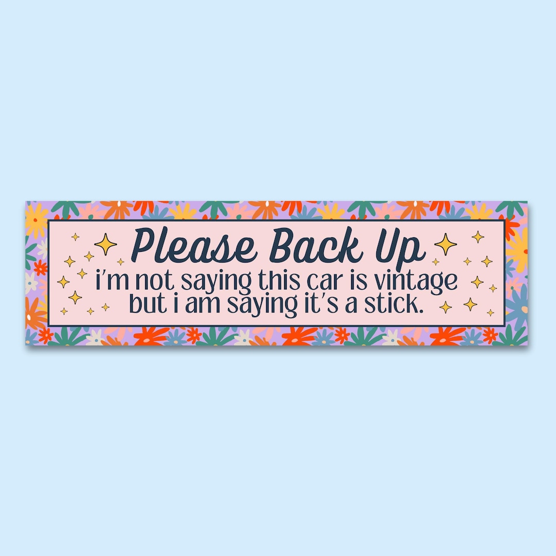 Funny Saying Stick Shift Bumper Sticker, New Driver, Funny Friend Gift ...