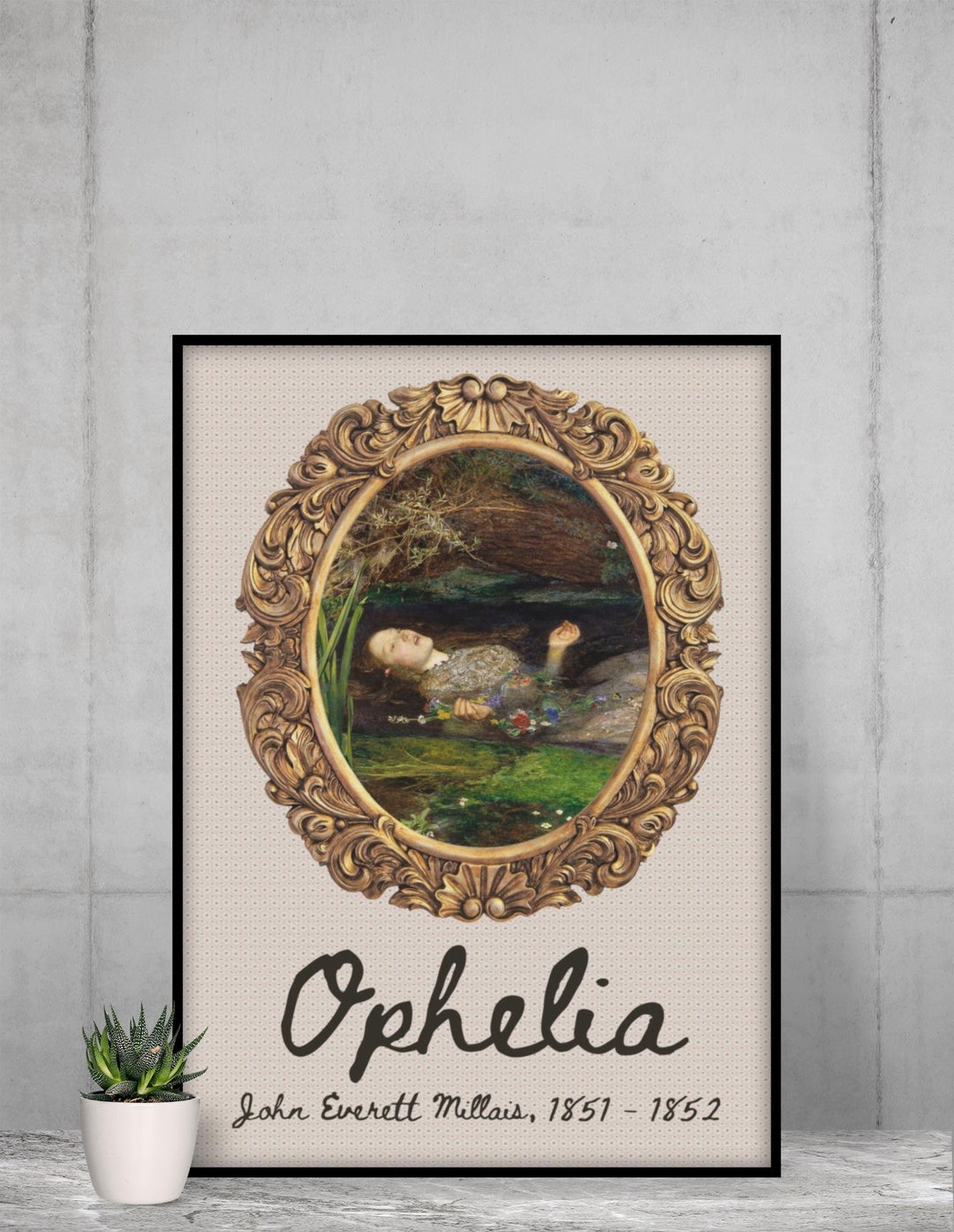 Ophelia by John Everett Millais, European Art History Poster, Dark ...