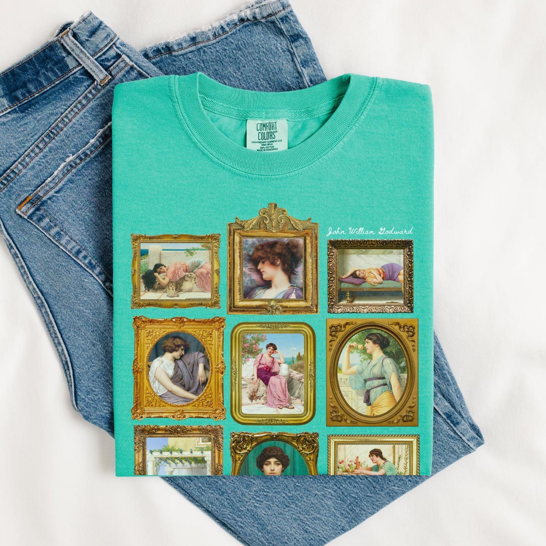 John William Godward Art History Tee Shirt: Famous 19th Century ...