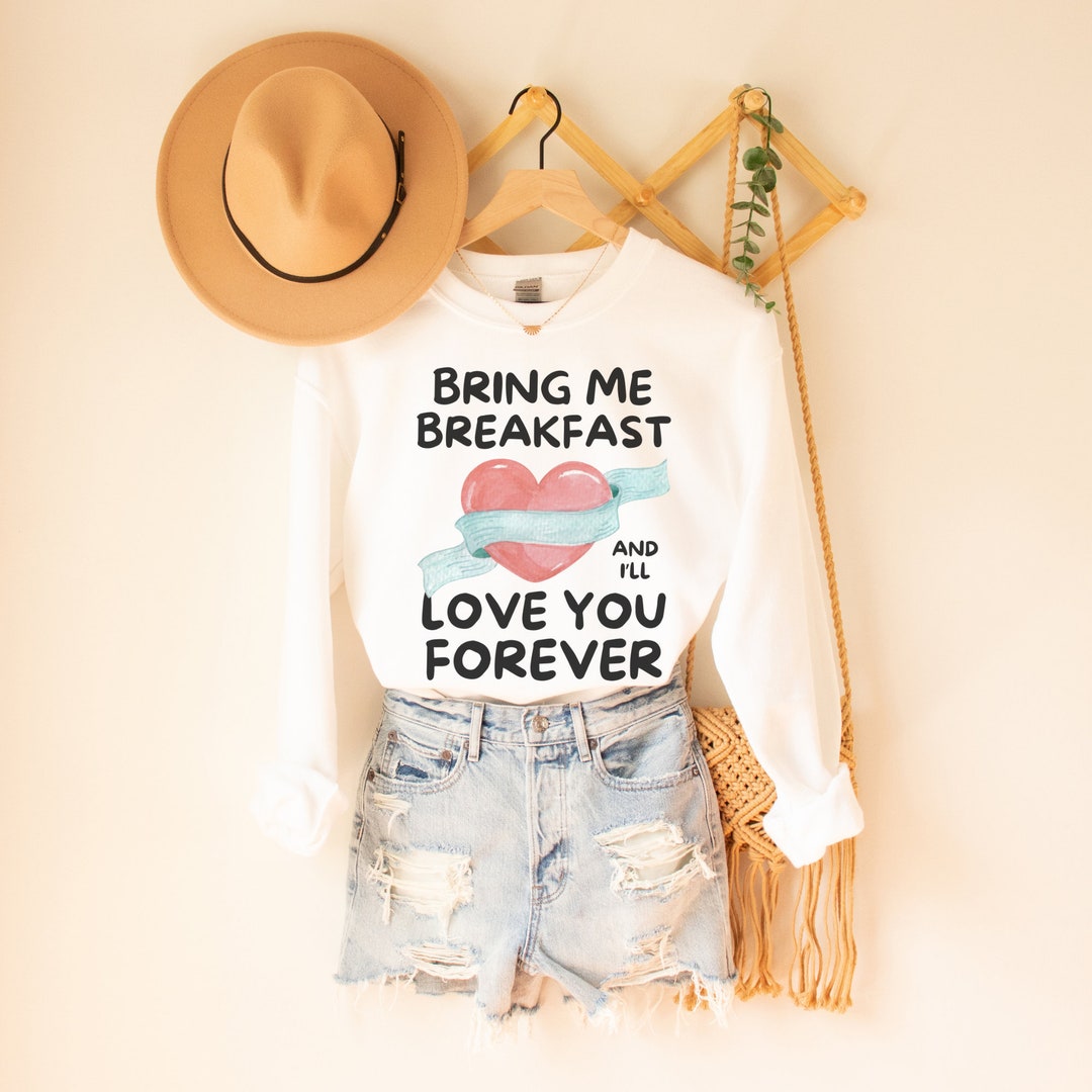 Funny Breakfast Lover Sweatshirt, Adorable Retro 90s Aesthetic, Soft ...