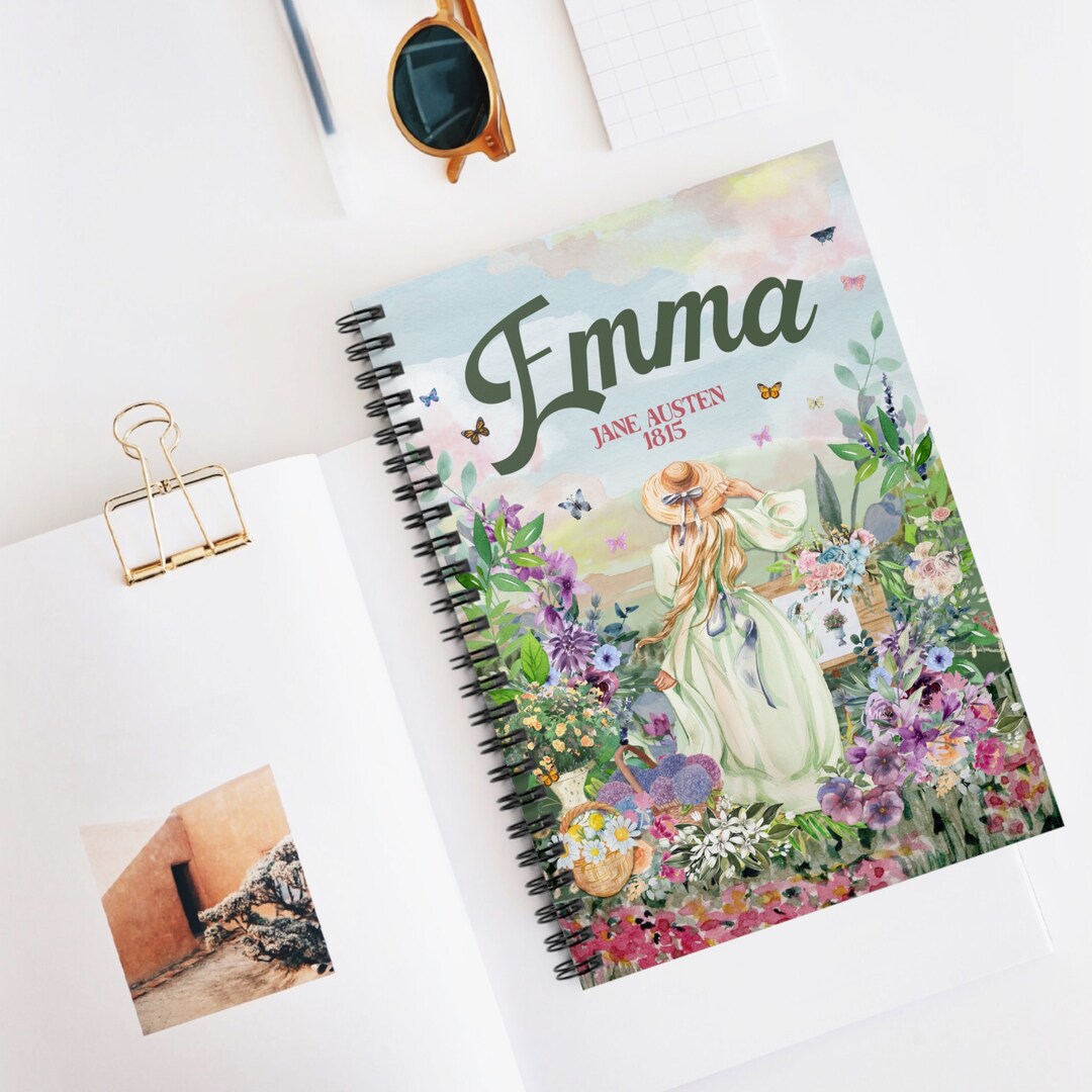 Floral Jane Austen Notebook for Classic Literature Lover: Emma 1815 ...