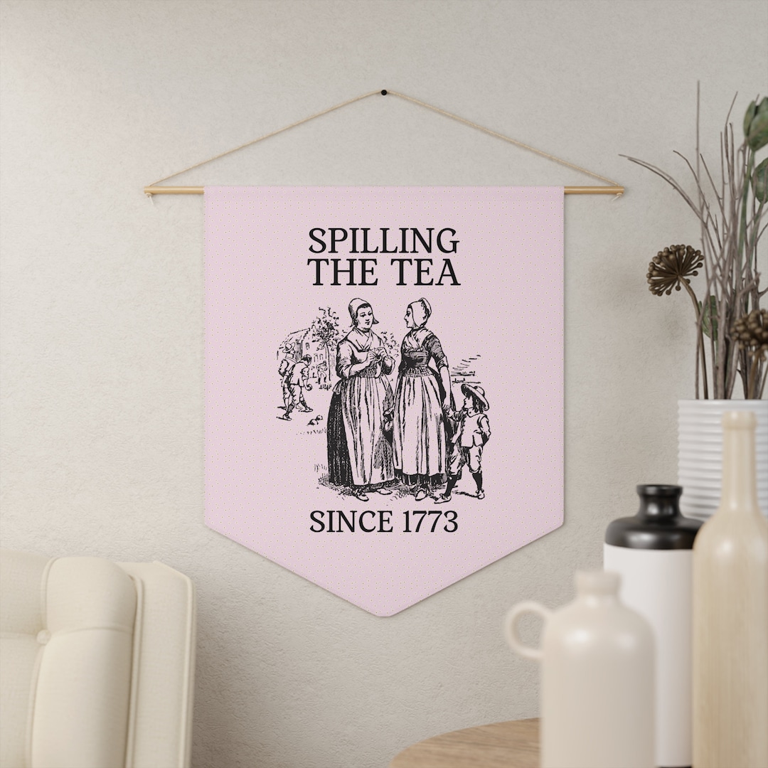 Floral History Teacher Pennant for Classroom or Office: Spilling the ...