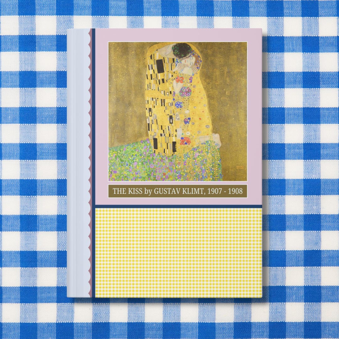 The Kiss by Gustav Klimt, Colorful Art History Lover Notebook, Friend ...