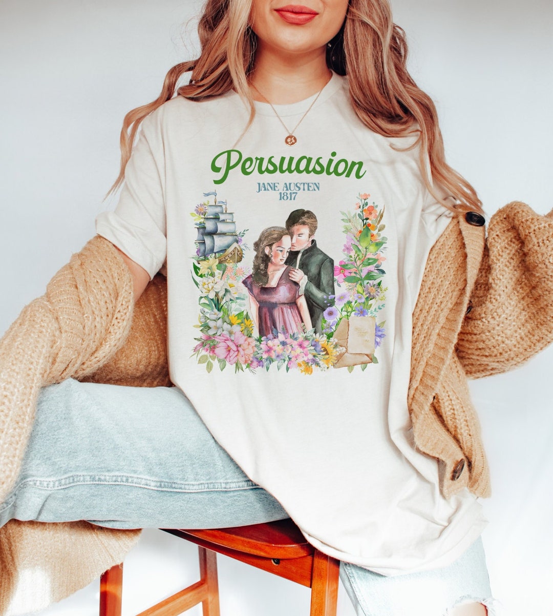 Jane Austen T-shirt for Book Lover: Persuasion by Jane Austen | Classic ...