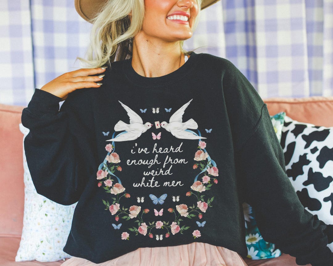 Cottagecore Feminist Swatshirt, Childless Cat Lady or Voter Who Loves ...