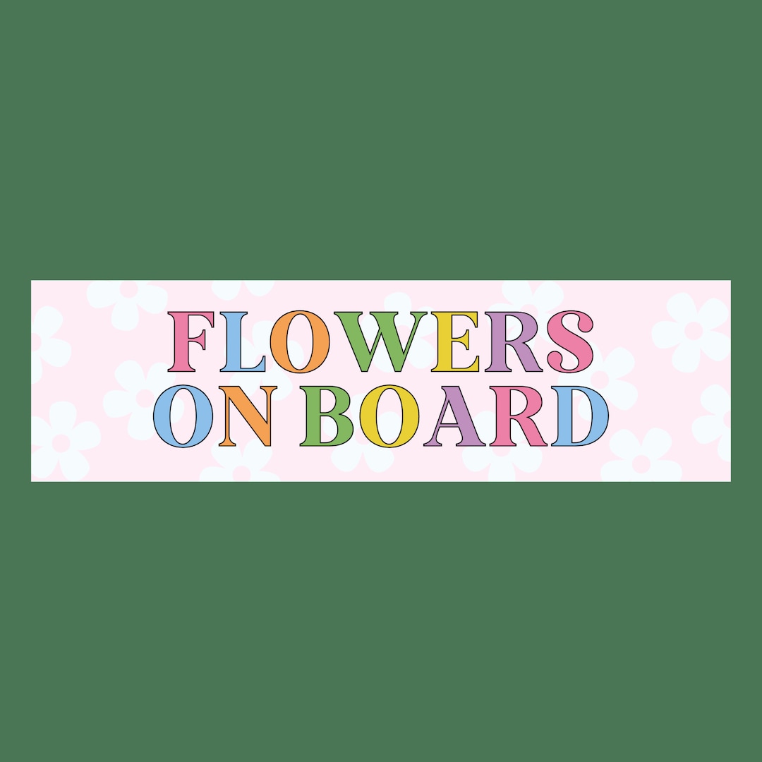 Groovy Flower Sticker for Florist or Flower Farmer: Flowers on Board ...
