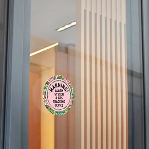 Cute Alarm System Sticker for Car or Trailer: Colorful Maximalist Style ...