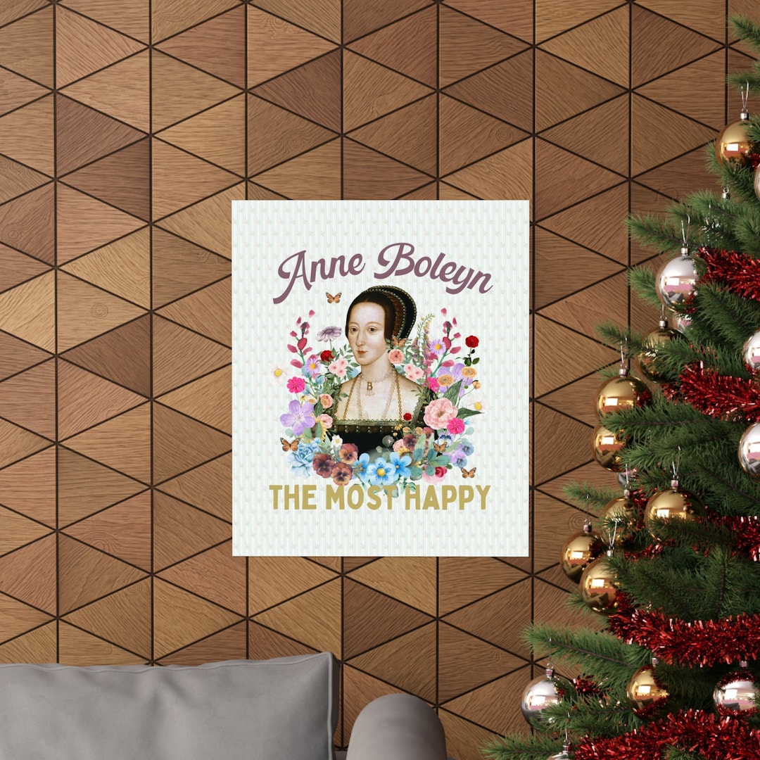 Floral Anne Boleyn Poster, History Lover or History Teacher Classroom ...