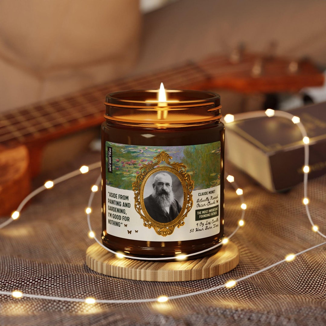 Claude Monet Art History Candle for Mom or Grandma Who Loves Gardening ...