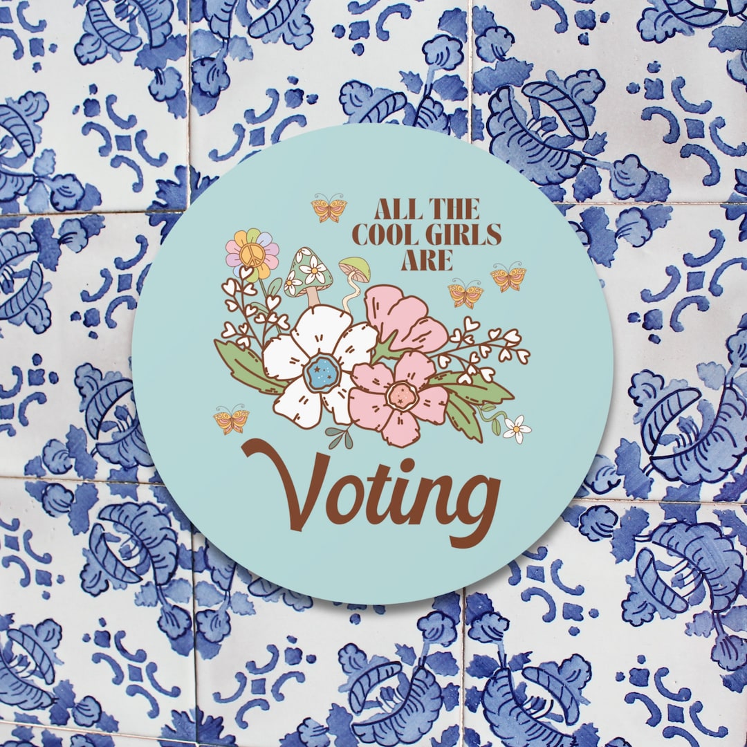 Leftist Boho Floral Cottagecore Sticker for Election Day: All the Cool ...