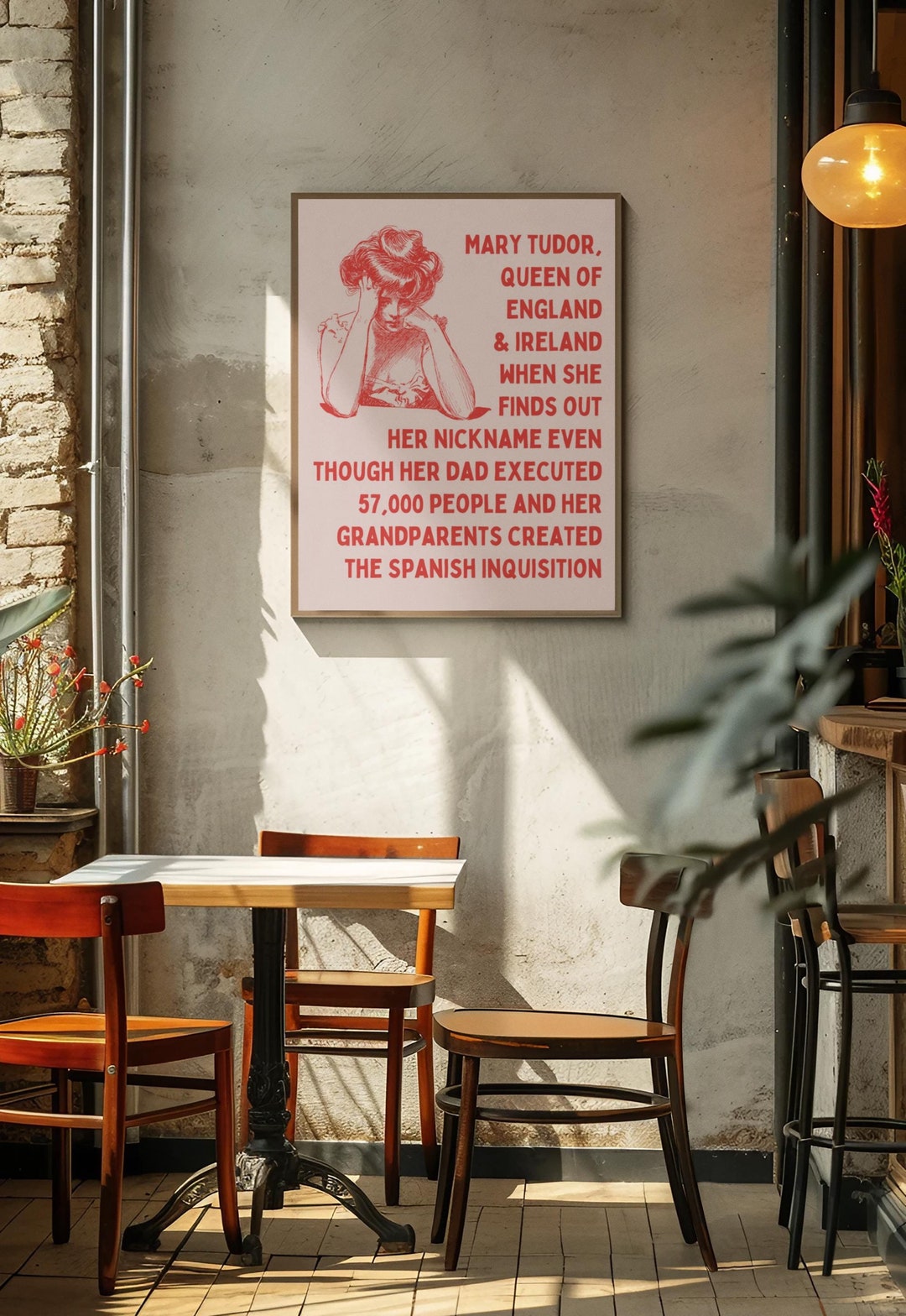 Funny Mary Tudor Poster Print for Historian Who Loves European History ...