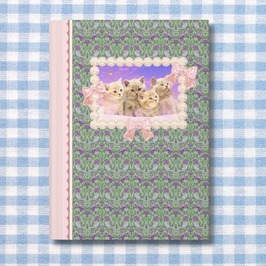 Colorful Cat Lover Notebook, Silly Weirdcore Dreamcore Gift, Kittens ...