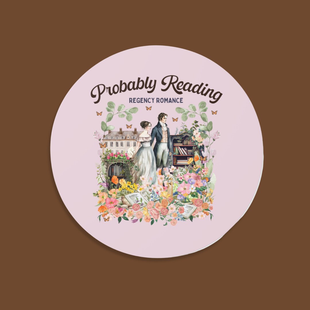 Regency Romance Sticker: Bookish Sticker With Cottagecore Flowers and ...