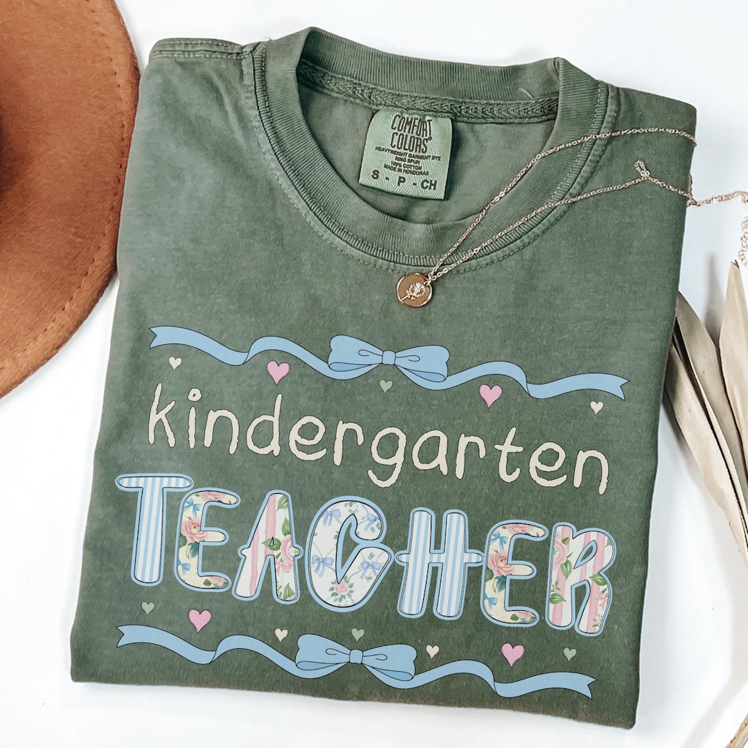 Kindergarten Teacher Tee Shirt for Back to School, Cute First Day of ...